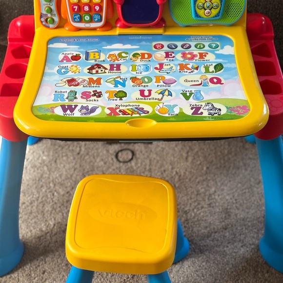 Toys | Interactive Learning Desk Yellow And Blue | Poshmark